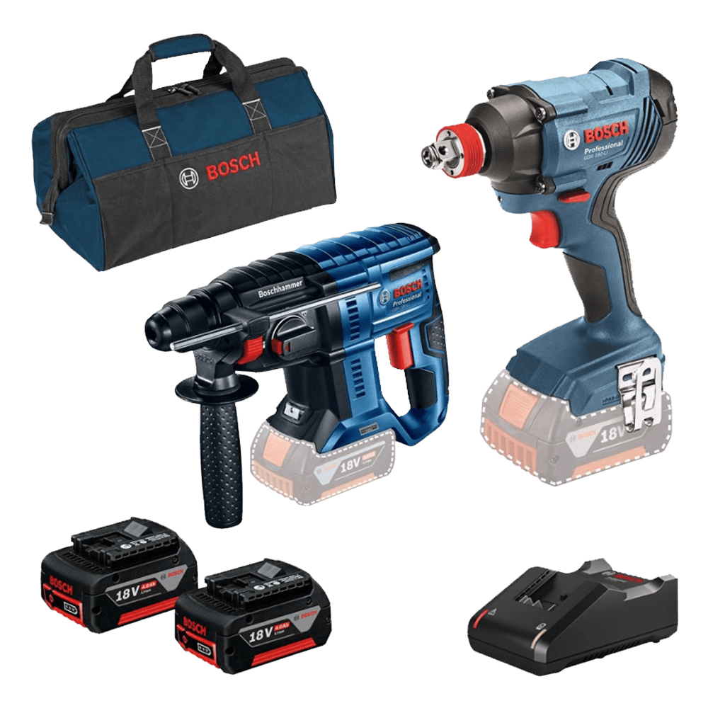 BOSCH GBH 180-LI + GDX 180 LI 0615990M30 Set akumulatorskog alata