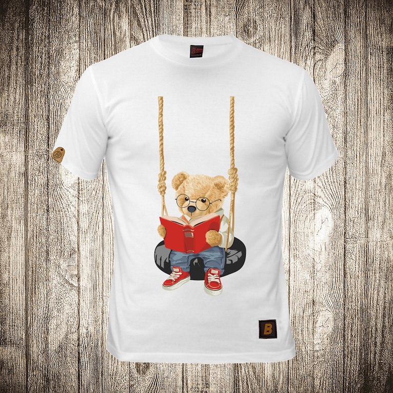 Meda Teddy Bear 75 sa knjigom na ljuljašci