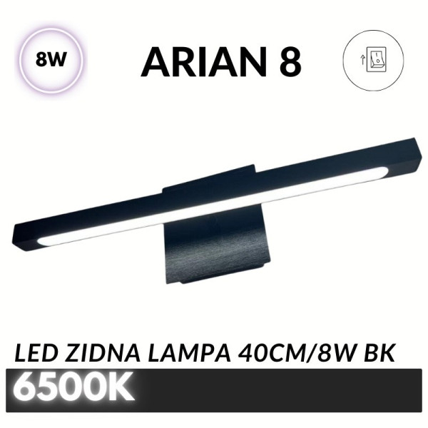 LED lampa za slike i ogledala 8W 6500K ARIAN-8 crna