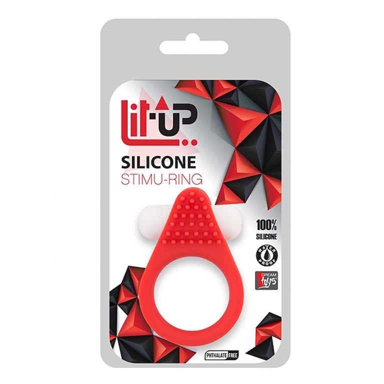 Lit up silicone stimu ring 1 red