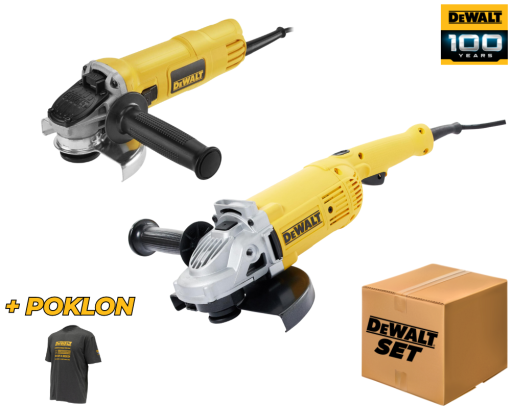 DeWALT 100 years DWSET10, set brusilica DWE492 + DWE4157 + poklon majica