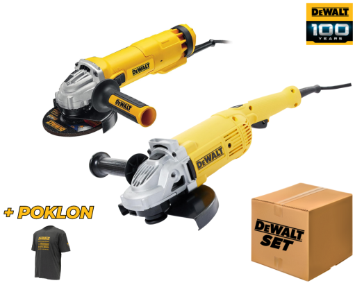 DeWALT 100 years DWSET8, set brusilica DWE492 + DWE4237 + poklon majica