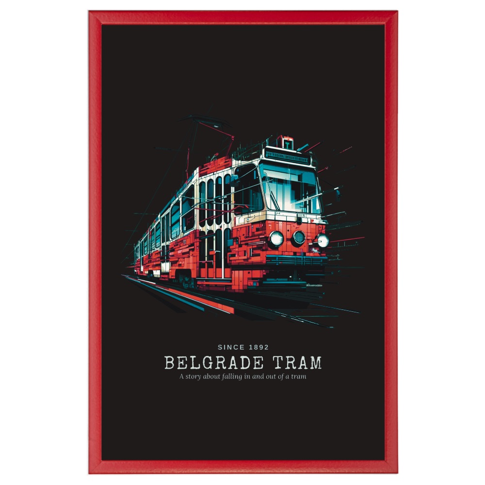 Beogradski tramvaj sa pozadinom