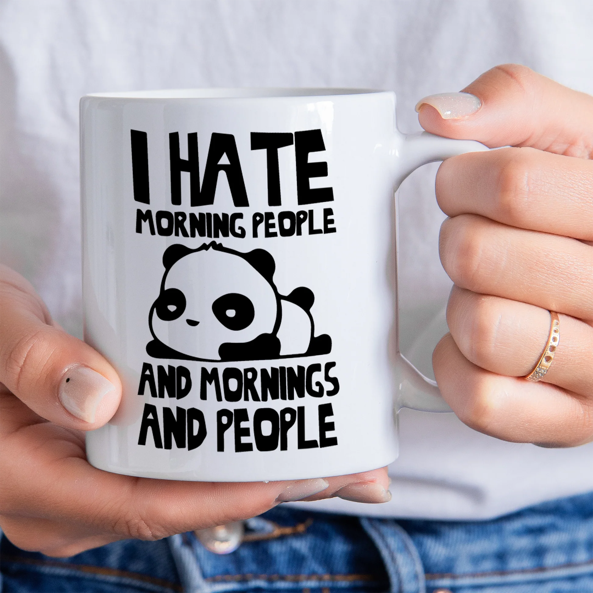 I hate morning people šoljica