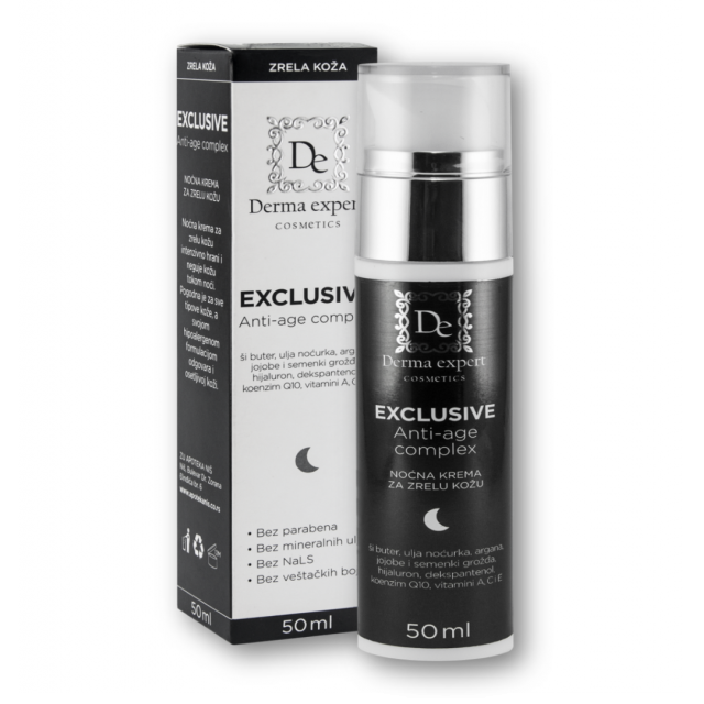 DERMA EXPERT EXCLUSIVE ANTI-AGE COMPLEX NOĆNA KREMA 50ML