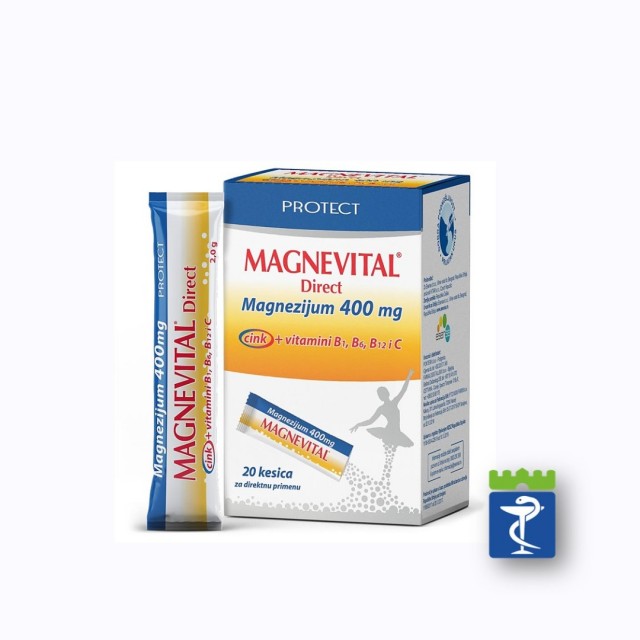 MAGNEVITAL DIRECT 400MG +ZN+C+B A20