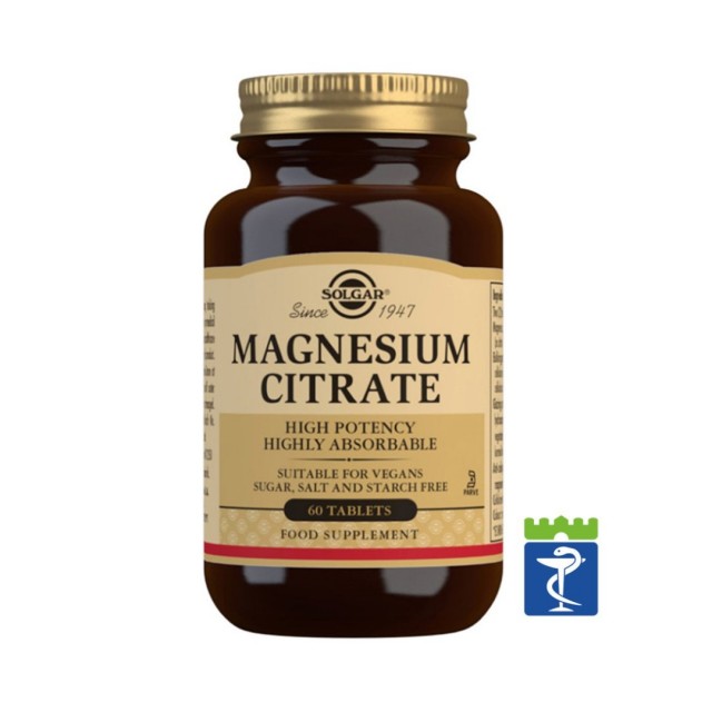 SOLGAR MAGNESIUM CITRATE TABLETE A60