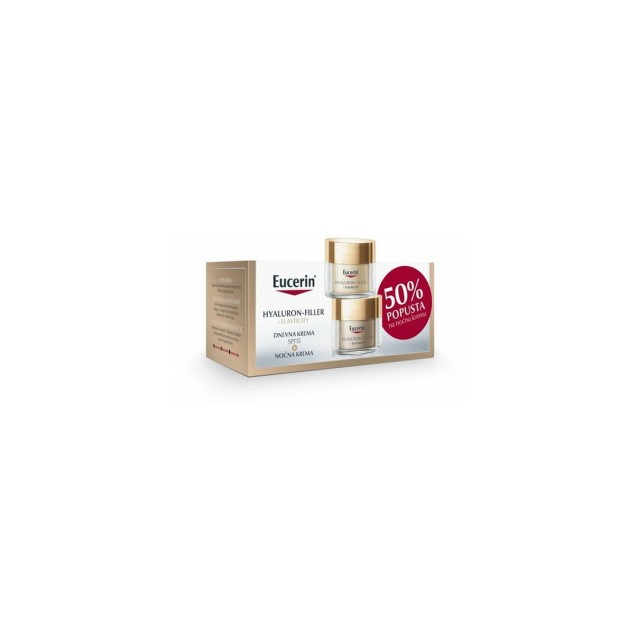 EUCERIN BOX HYALURON-FILLER+ELASTICITY DNEVNA KREMA SPF15 + NOĆNA KREMA SA 50% POPUSTA