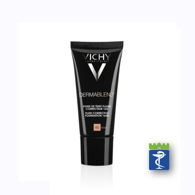 VICHY DERMABLEND KOREKTIVNI TEČNI PUDER, NIJANSE 45 GOLD, 30ML 6624