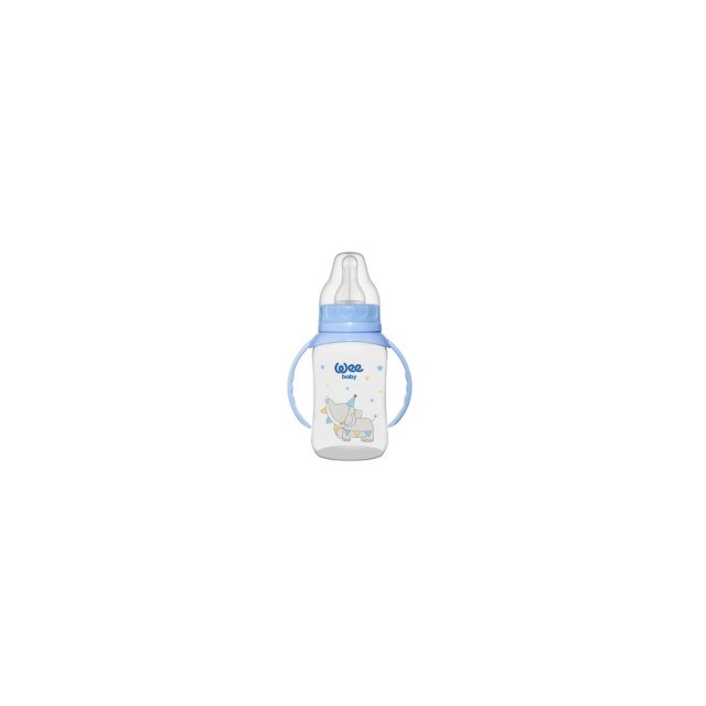 WEE BABY FLAŠICA PP SA RUČKAMA 150ML SILIKONSKA CUCLA 6-18M 744