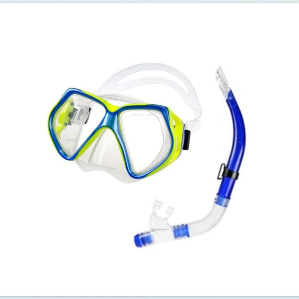 BLUE REEF Maska plastic semi-dry snorkel set U