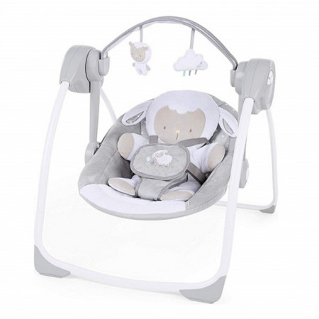 Muzička ležaljka ljuljaška za bebe Kids II Ingenuity Comfort 2 Go Cuddle Lamb 12184