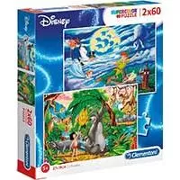 Puzle slagalice 2x60 delova Disney Petar Pan + Knjiga o džungli Clementoni 21613