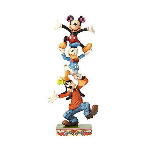 Jim Shore Goofy Mickey Donald Teetering Tower