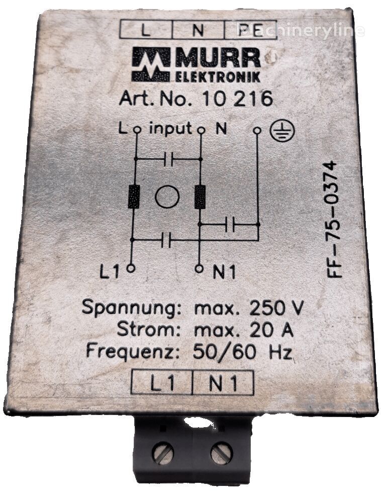 Murrelektronik Line Filter 20 A 250 VAC / 10216 za industrijske opreme