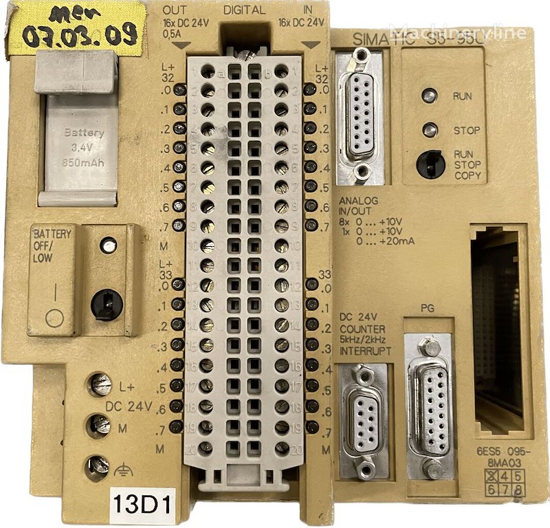 Siemens SIMATIC S5 6ES5095-8MA03 upravljačka jedinica za industrijskog robota