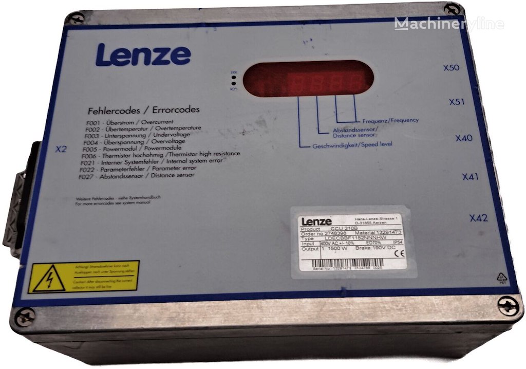 Lenze LDECBBF1 152NNNHW CCU210B pretvarač napona za industrijske opreme