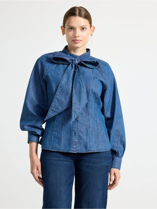 Bluza – 84% pamuk,16% lyocell -Denim blouse