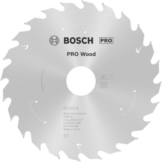 Bosch PRO Wood list za akumulatorsku kružnu testeru 165x1.5x30 mm 24z ATB max 9.500 o/min (2608837688)