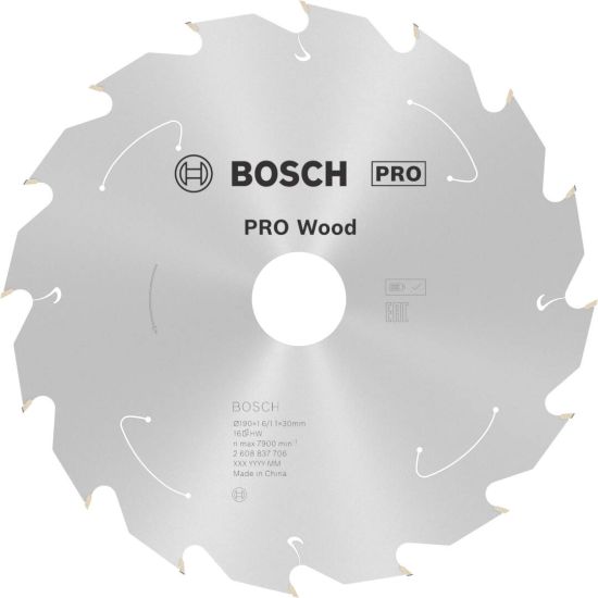 Bosch PRO Wood list za akumulatorsku kružnu testeru 190x1.6x30 mm 16z ATB max 7.900 o/min (2608837706)