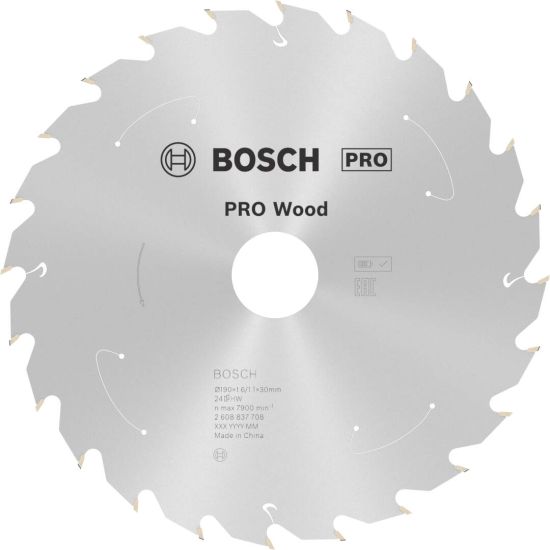 Bosch PRO Wood list za akumulatorsku kružnu testeru 190x1.6x30 mm 24z ATB max 7.900 o/min (2608837708)