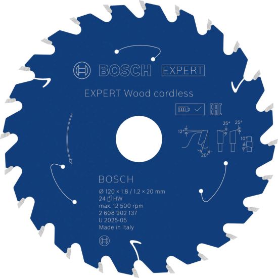 Bosch EXPERT Wood aku list kružne testere, 120×1,8/1,2×20 mm, T24 (2608902137)