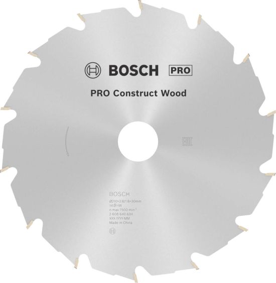 Bosch PRO Construct Wood list kružne testere 210x2.8x30 mm 14z HB max 7.500 o/min (2608640634)