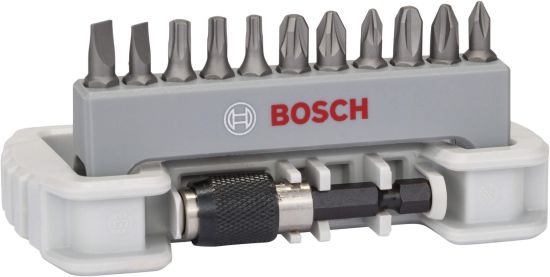 Bosch 11-delni set bitova odvrtača sa držačem bitova PH1; PH2; PH3; PZ1; PZ2; PZ3; T15; T20; T25; S0,6x4,5; S0,8x5,5; 25 mm (2608522130)