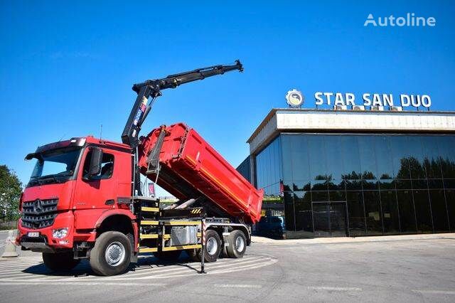 Mercedes-Benz AROCS 6x6 HMF 2120-K3 CRANE KIPPER EURO 6 kiper