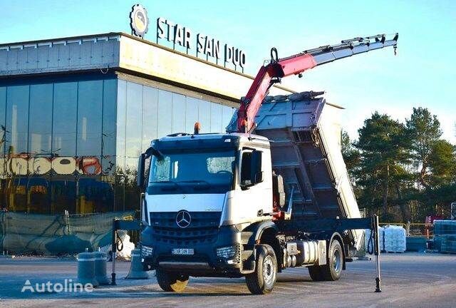 Mercedes-Benz AROCS 1843 4x2 FASSI F 185 EURO 6 KIPPER Kran kiper