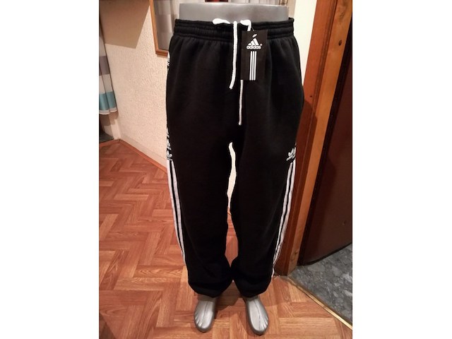 Nova muska trenerka donji deo Adidas Crna 2XL Zimska