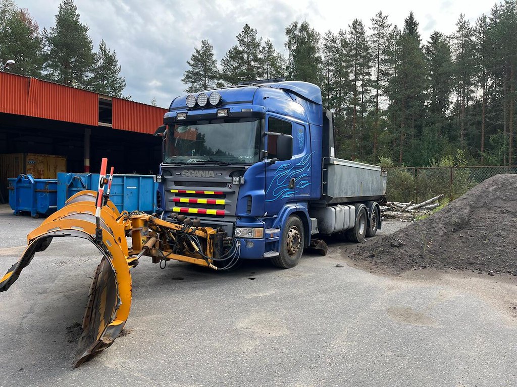 Scania R450 6X2 + aurapuskuri ja alaterä kiper