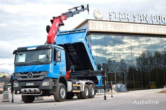 Mercedes-Benz 6x6 ACTROS 3341 HMF 4220-K4 KIPPER CRANE KRAN kiper