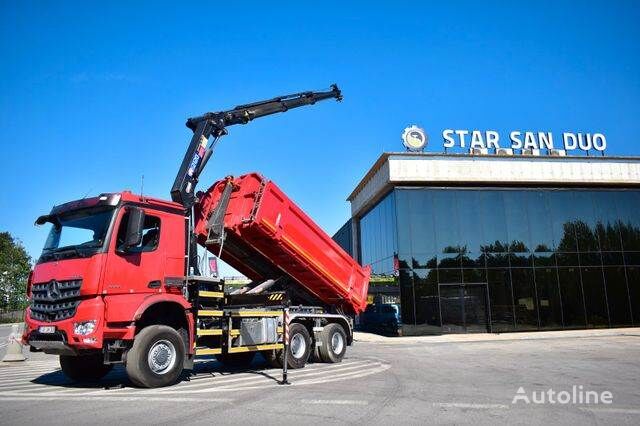 Mercedes-Benz AROCS 6x6 HMF 2120-K3 CRANE KIPPER EURO 6 kiper