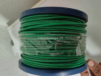 Plastificirana sajla Zelena 3/4 mm Novo