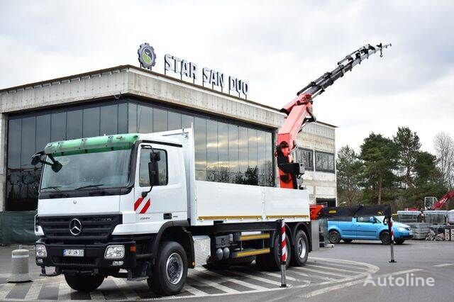 Mercedes-Benz ACTROS 6x4 PALFINGER PK 44002 EURO 5 WINCH Crane kamion s ravnom platformom