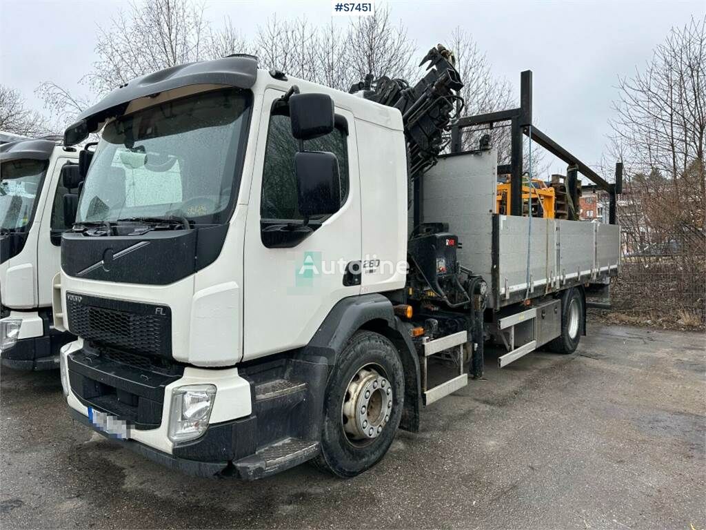 Volvo FL 280 4x2 Crane truck with HIAB XS 144 E-5 crane kamion s ravnom platformom