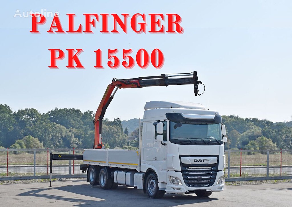 DAF XF 530 Pritsche 6,30 m + PK 15500 * TOPZUSTAND kamion s ravnom platformom