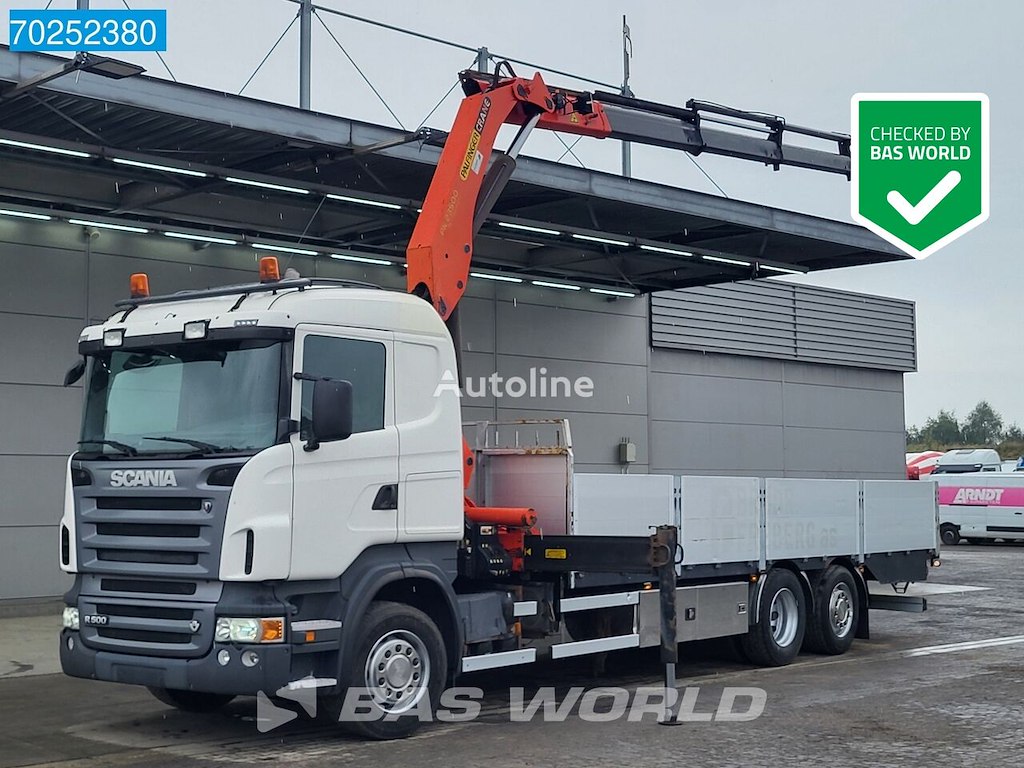 Scania R500 6X2 Lift+Lenkachse Palfinger PK23500 CR19 Xenon Euro 5 kamion s ravnom platformom