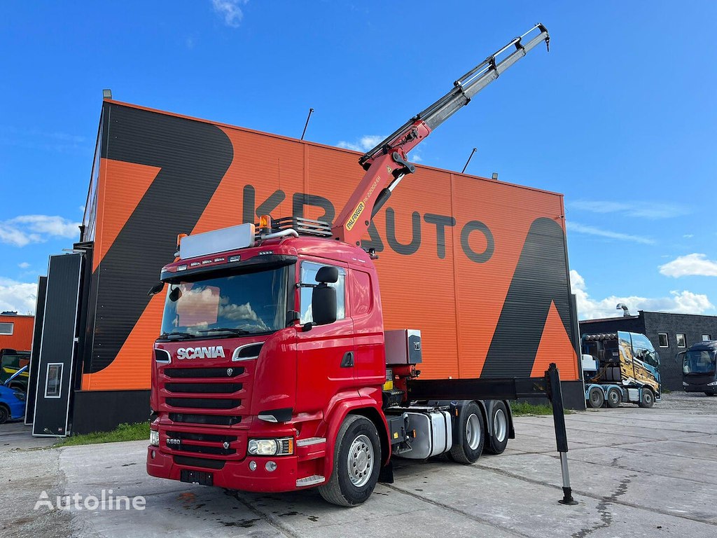 Scania R 580 6x2 PK22002 / RETARDER kamion s ravnom platformom