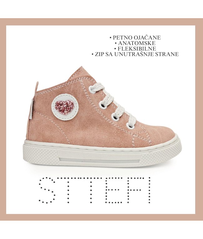 STTEFI DUBOKE PATIKE - GIRLY / ROSA