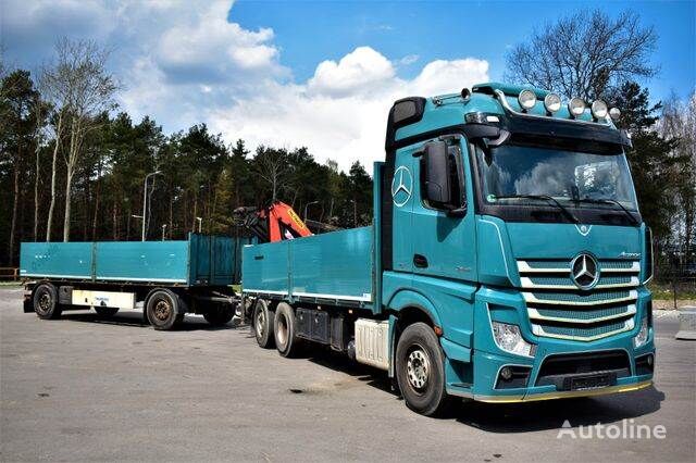 Mercedes-Benz ACTROS 2545 6x2 2545 PALFINGER PK 16001 Kran kamion s ravnom platformom