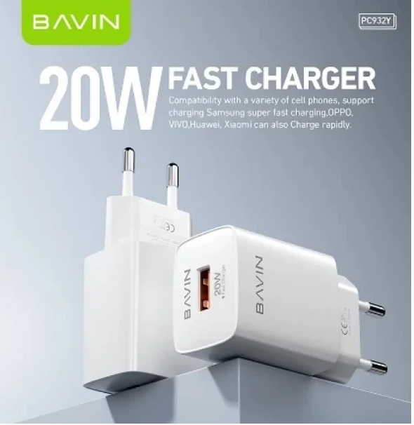 Punjač Bavin 20W iPhone + kabal (White)