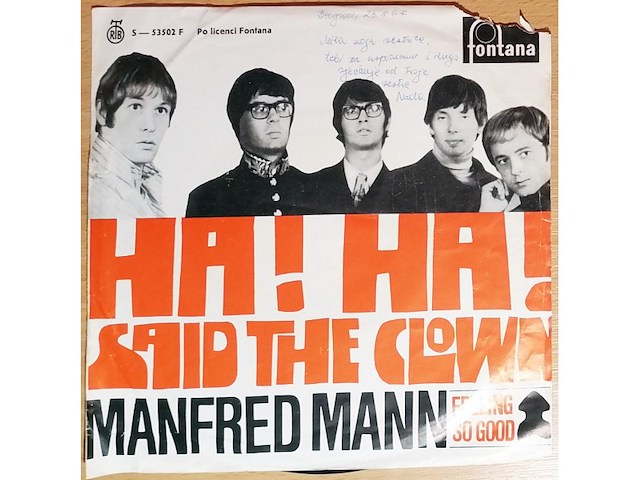 SP MANFRED MANN - Ha! Ha! Said The Clown (67) 1.pres VG