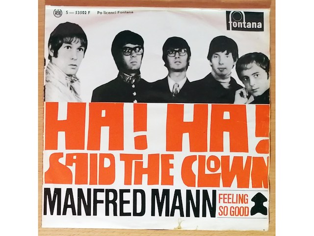 SP MANFRED MANN - Ha! Ha! Said The Clown, 1. press VG+