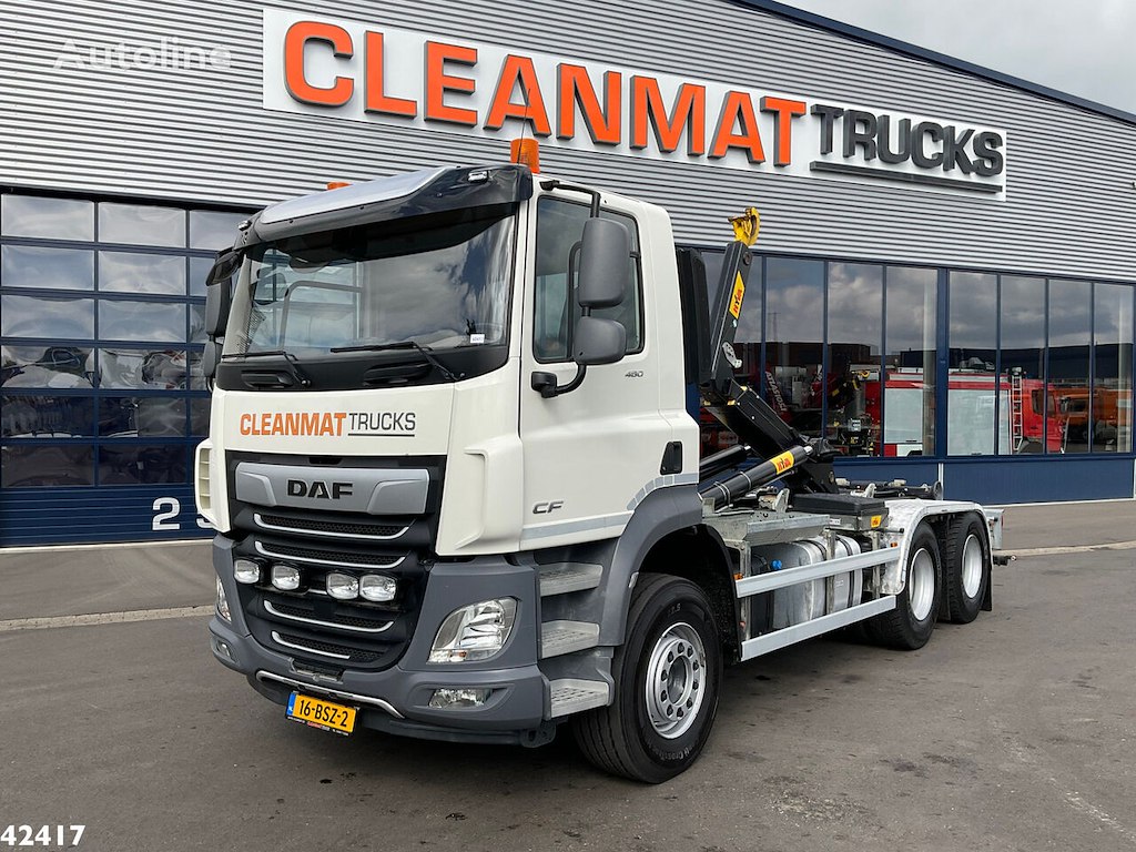 DAF FAT CF 480 6x4 Hyvalift 20 Ton haakarmsysteem kamion rol kiper