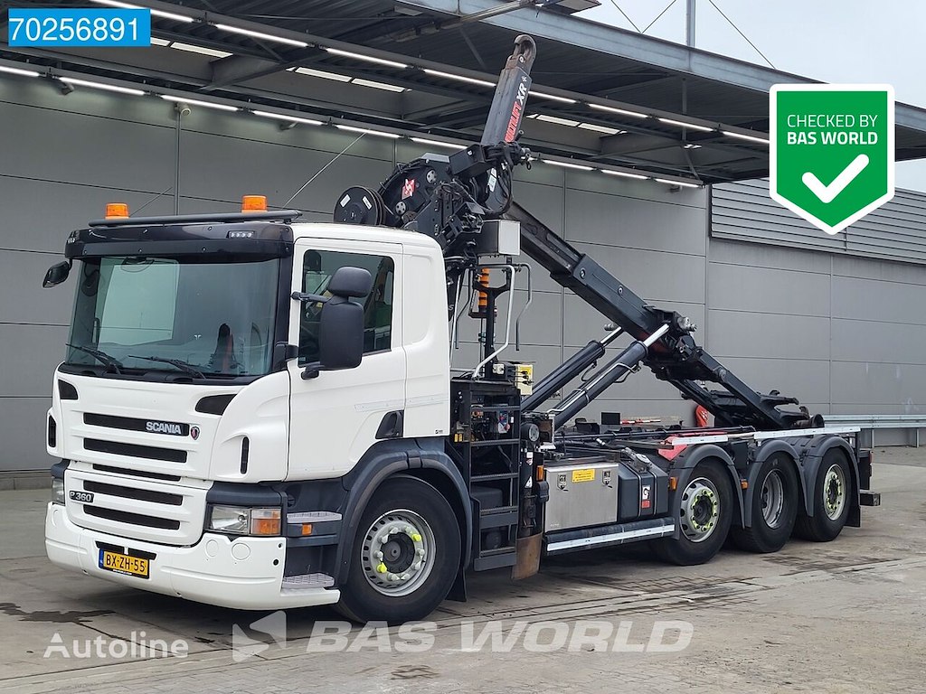 Scania P360 8X2 NL-Truck Hiab 211 E-3 Hipro Lift+Lenkachse Euro 5 kamion rol kiper