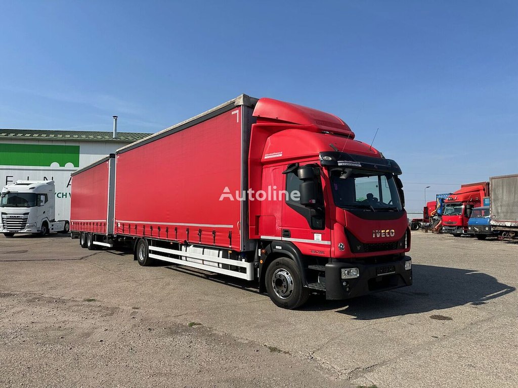 IVECO EUROCARGO 160 E 320 kamion sa klizna zavesa cerada + prikolica sa kliznom ceradom