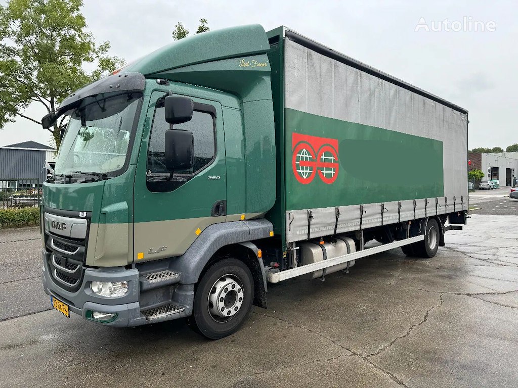 DAF LF 260 4X2 16T DHOLLANDIA LOAD LIFT + TÜV TILL 02-2025 kamion sa klizna zavesa cerada