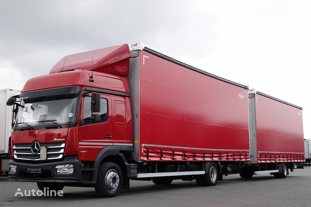 Mercedes-Benz ATEGO 1224 / JUMBO TRUCK 120 M3 / 7,75 M + 7,75 M / 2020 YEAR / kamion sa klizna zavesa cerada + prikolica sa kliznom ceradom